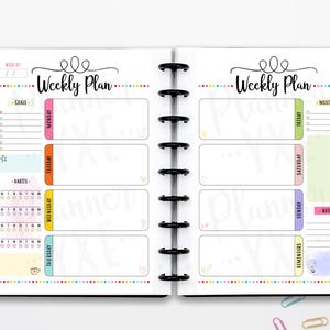 Weekly Planner 2 Page Spread Printable, INSTANT DOWNLOAD, Monday Start ...