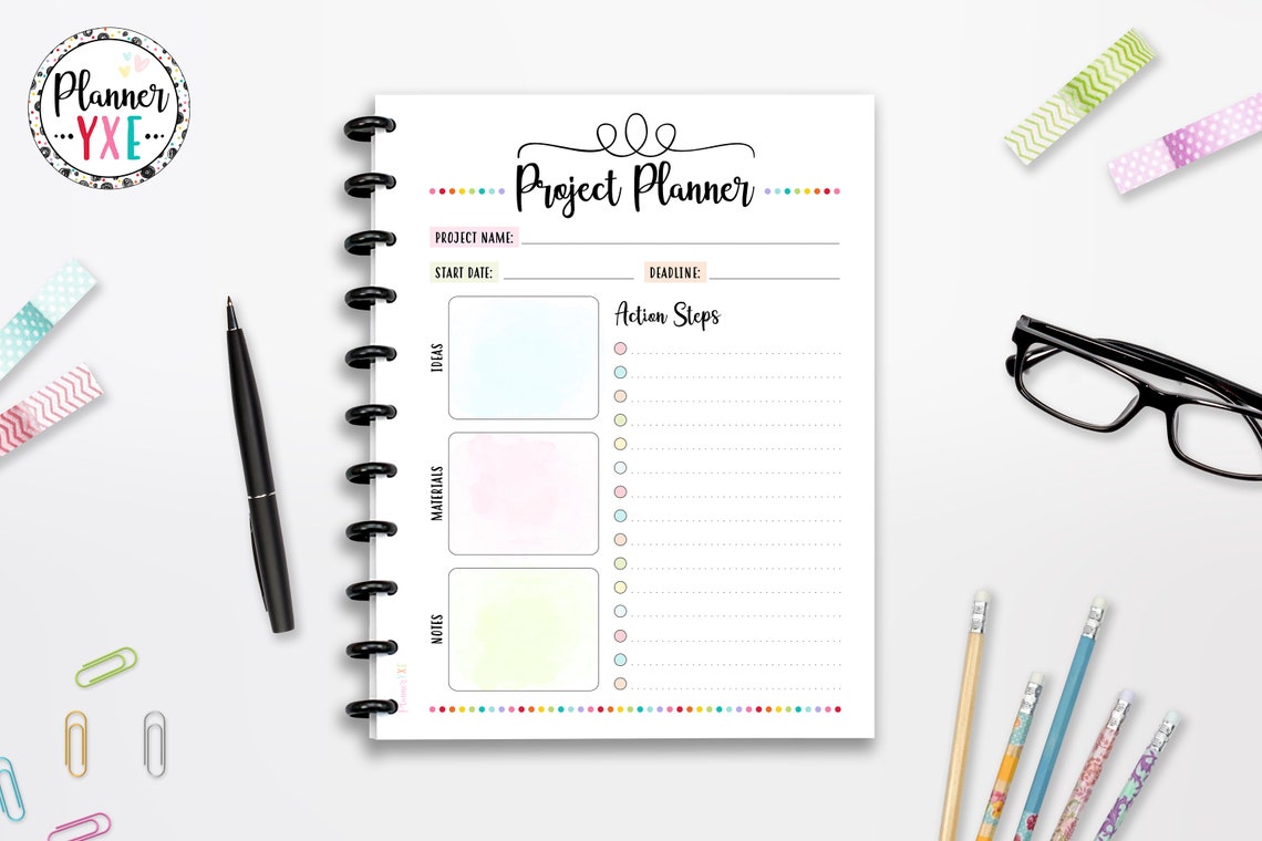 Project Planner Printable Task Planner Cutlines INSTANT - Etsy Canada