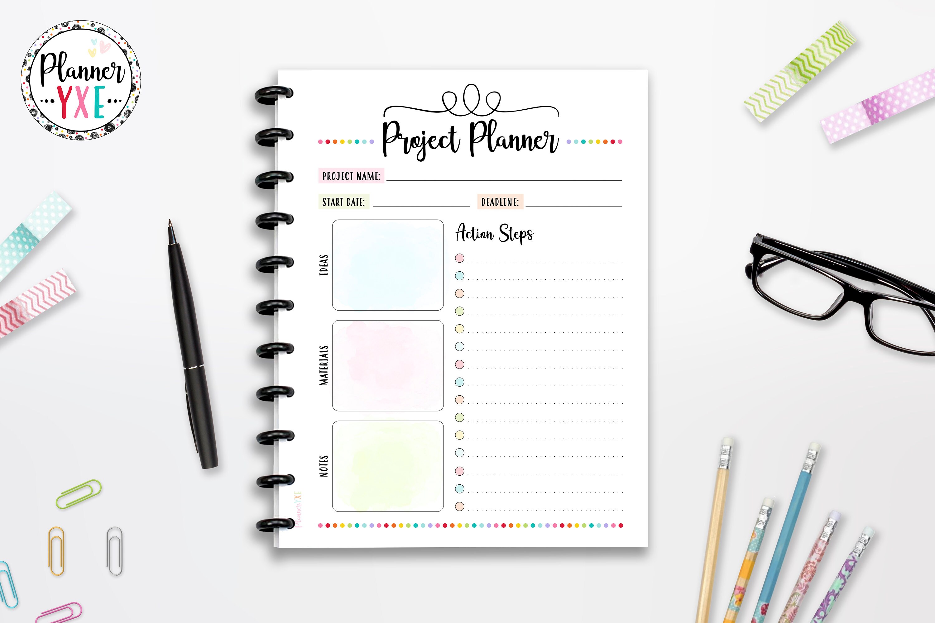 Project Planner Printable Task Planner Cutlines INSTANT - Etsy Canada