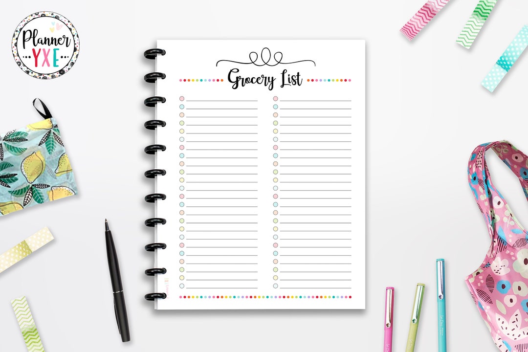 Grocery List Planner Printable, Shopping List, INSTANT DOWNLOAD ...