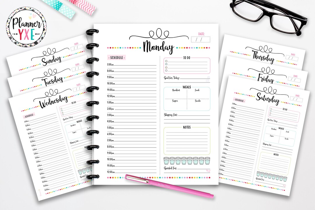 Daily Planner Printable, INSTANT DOWNLOAD, Day Organizer, Daily Planner ...