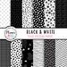 Black and White Digital Paper, 12x12, INSTANT DOWNLOAD, P Scrapbooking ...