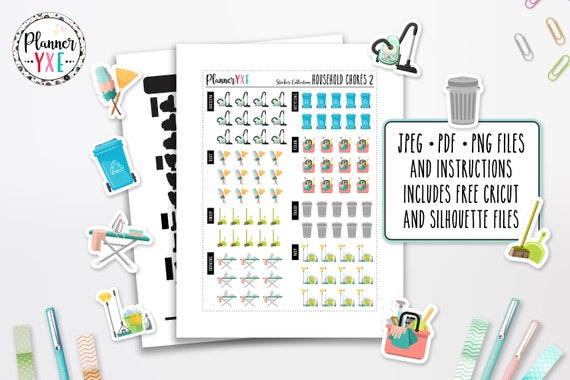 Household Chores 2 Sticker Sheet Printable INSTANT DOWNLOAD | Etsy