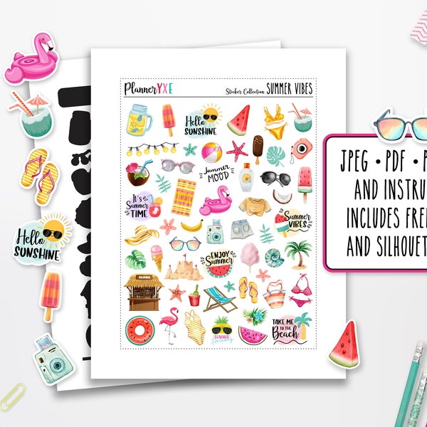 Summer Stickers - Etsy