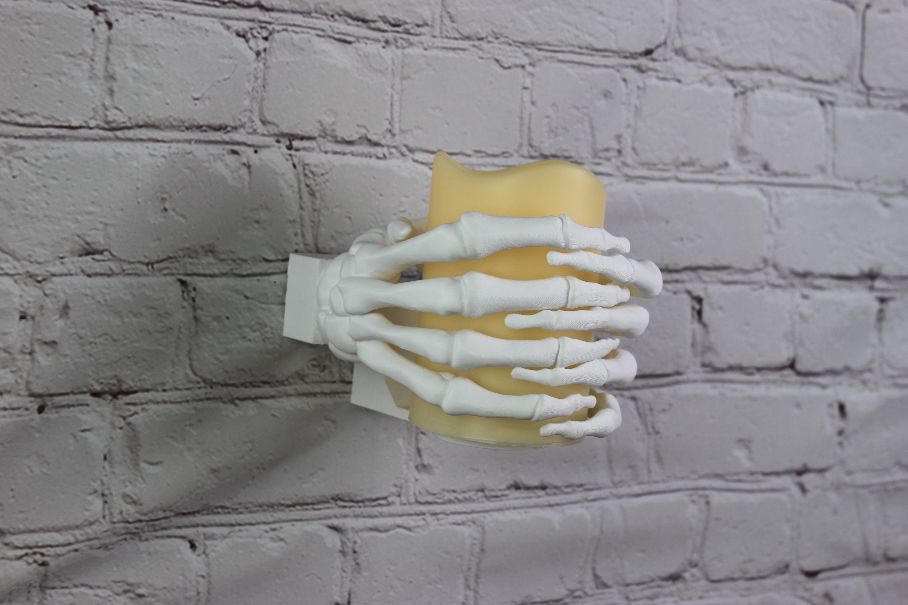 Skeleton Grip Hand Candle Holder Wall Decor Sconce | Etsy