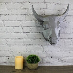LARGE Geometric Bull Wall Head Modern Decor - Etsy