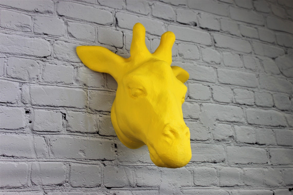 LARGE Detailed Giraffe Wall Head Modern Decor | Etsy