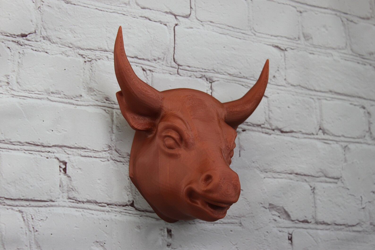 MEDIUM Detailed Bull Wall Head Modern Decor - Etsy