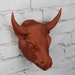 MEDIUM Detailed Bull Wall Head Modern Decor - Etsy