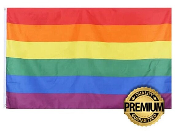 LGBT Rainbow Gay Pride Flag Large Premium Quality Flag 5ft | Etsy