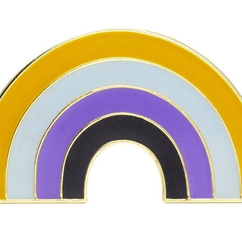 Non Binary Pride Flag Enamel Pin Badge - Etsy