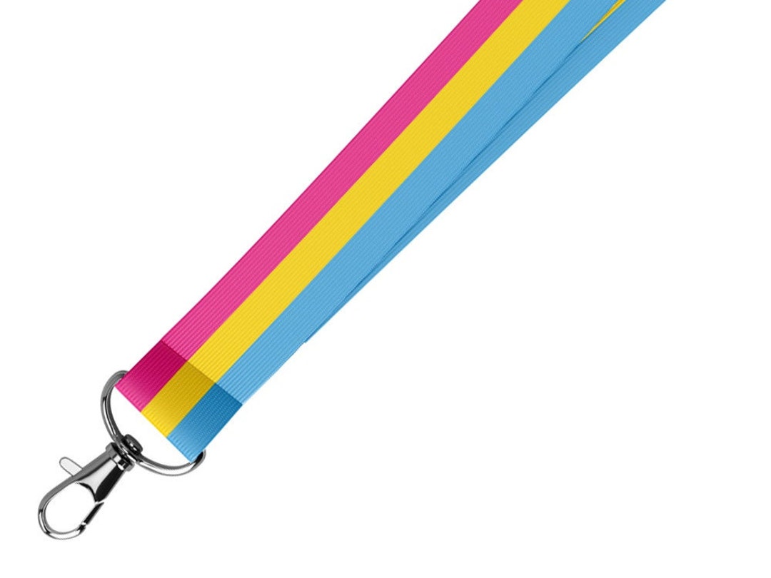 Pansexual Pride Flag Lanyard 90cm Subtle Pans Accessories 100% Woven ...