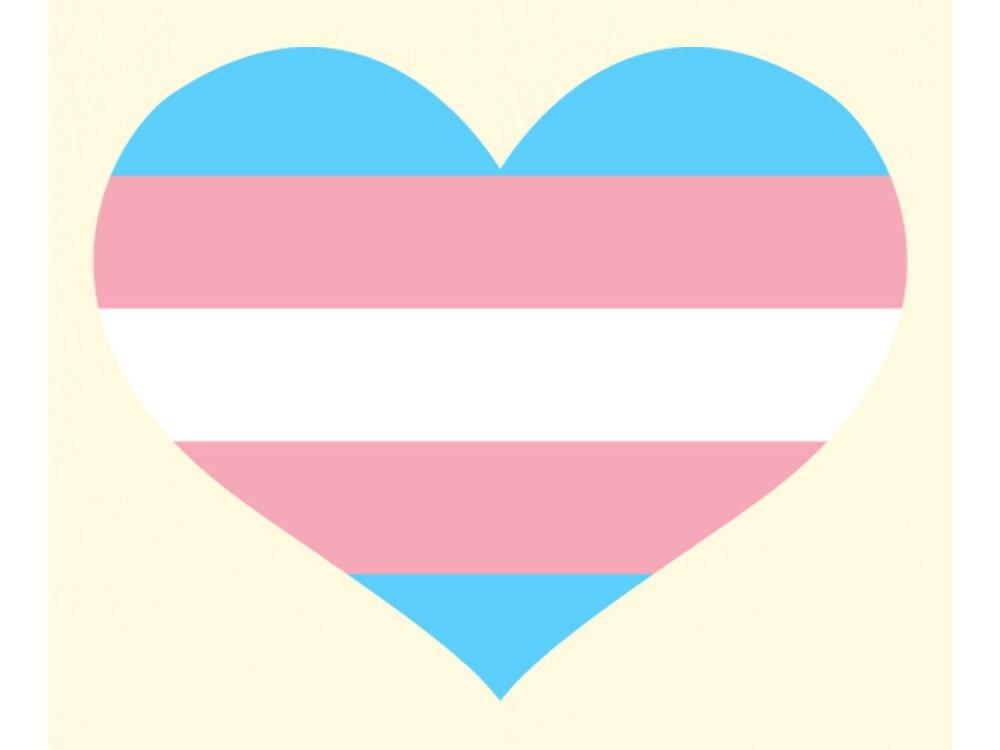 Papercraft Scrapbooking Transgender Pride Heart Shaped Stickers Strip ...
