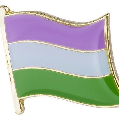 Genderqueer Flag Pin Bigender Pride Enamel Badge Subtle - Etsy Singapore