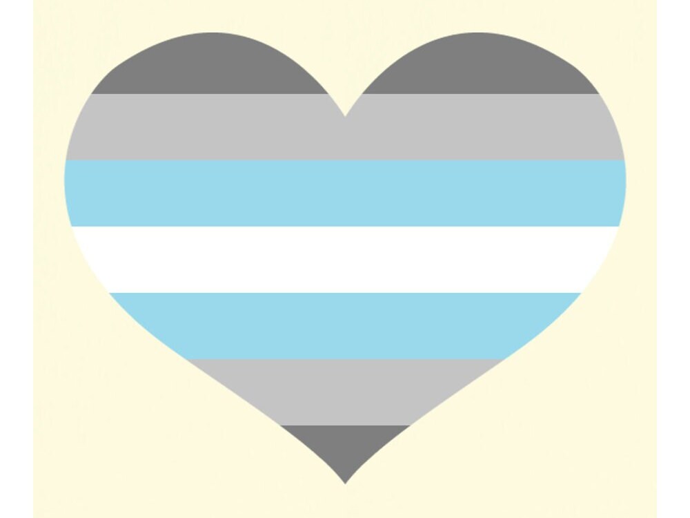 Demiboy Pride Heart Shaped Stickers Strip 25 LGBT Pride Stickers Per ...