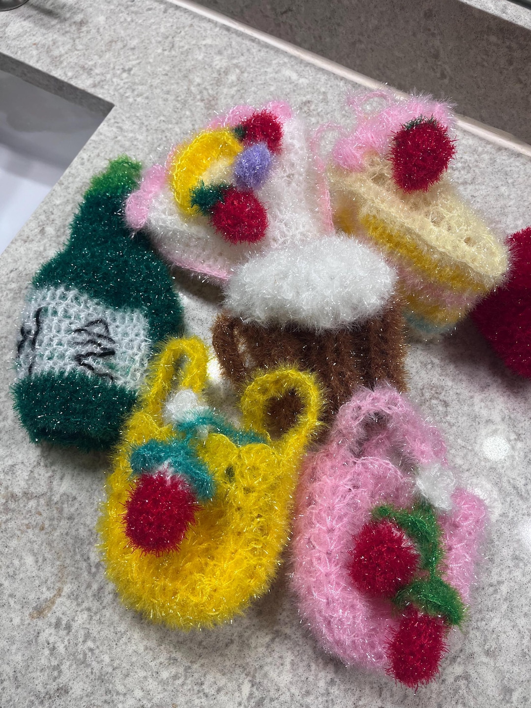 Special Handmade Dish Scrubber | Reusable Crochet Scrubbie | Cleaning ...