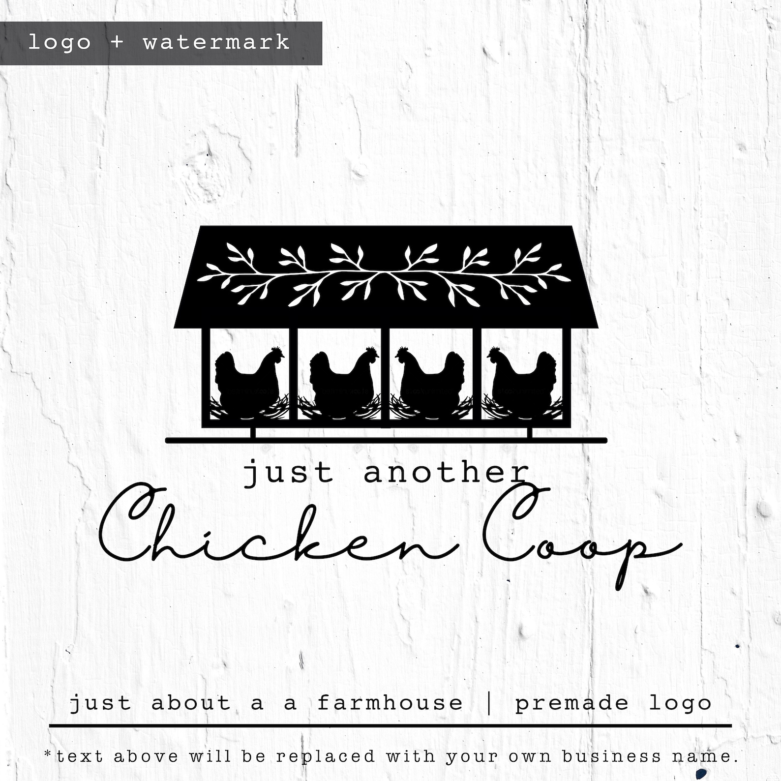 Chicken Coop Logo Chicken Logo Farmhouse Logo Farm Logo - Etsy