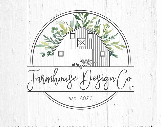 Farmhouse Logo Farm Logo Custom Logo Premade Logo Barn - Etsy