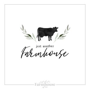 Cow Logo, Farmhouse Logo, Farm Logo, Custom Logo, Hand Drawn Logo ...