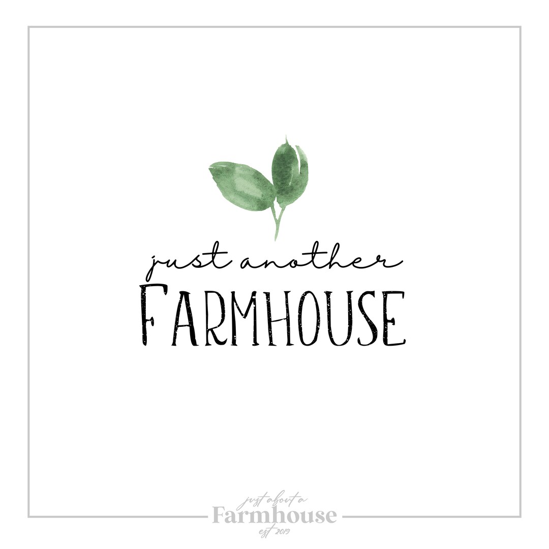 Farmhouse Logo, Farm Logo, Custom Logo, Premade Logo, Greenery Logo ...