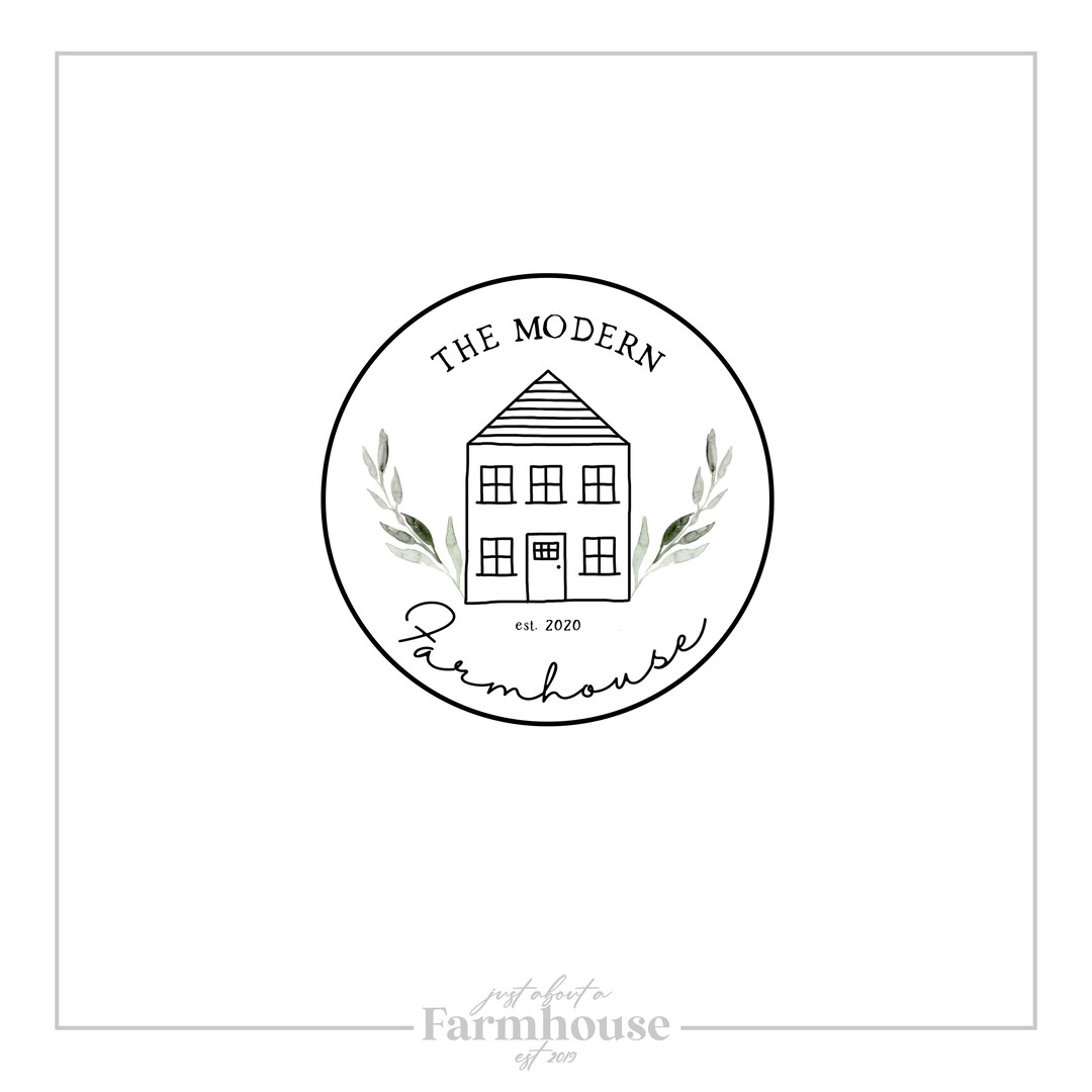 Farmhouse Logo, Farm Logo, Custom Logo, Premade Logo, Cottage Logo ...
