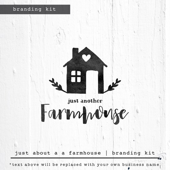 Farmhouse Logo Farm Logo Custom Logo Premade Logo Cottage | Etsy