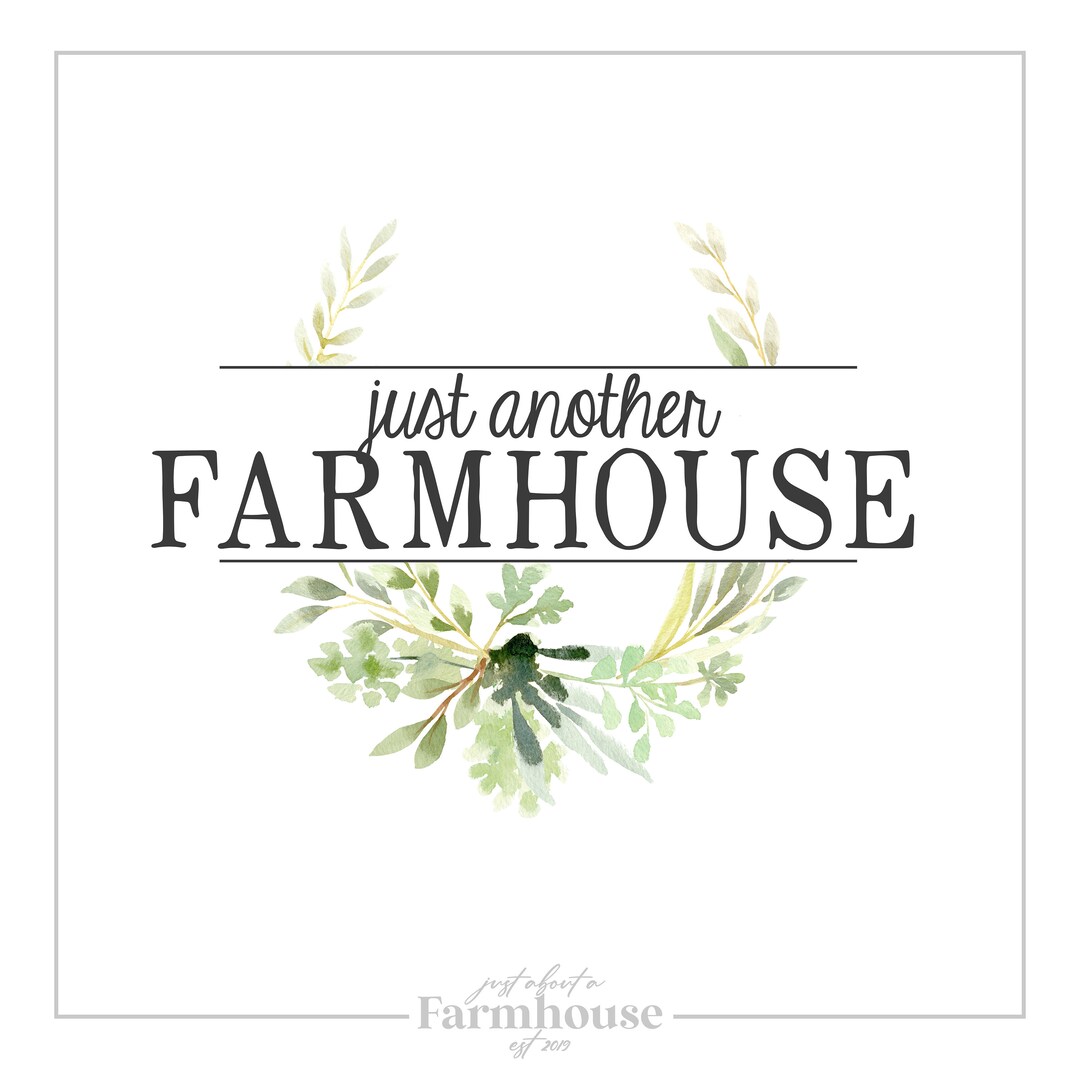 Farmhouse Logo, Farm Logo, Custom Logo, Premade Logo, Greenery Logo ...