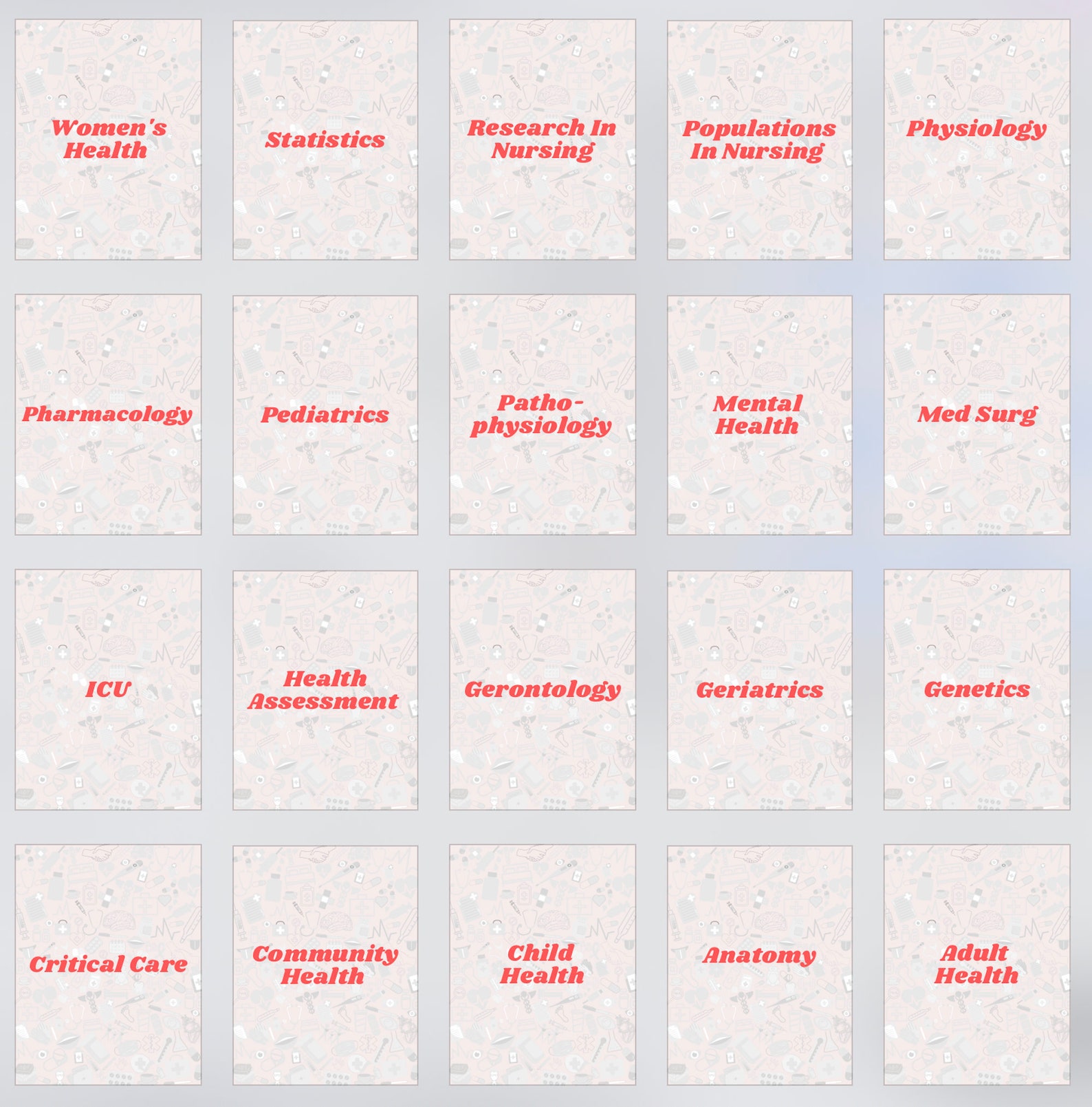 Binder Covers Nursing School Bundle PDF Download - Binder Cover ...