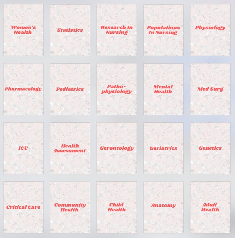 Binder Covers Nursing School Bundle PDF Download - Binder Cover ...