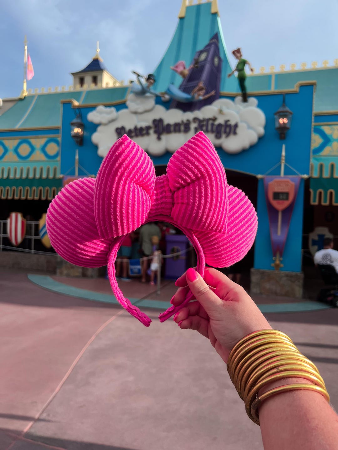Hot Pink Ribbed Mouse Ears - Etsy