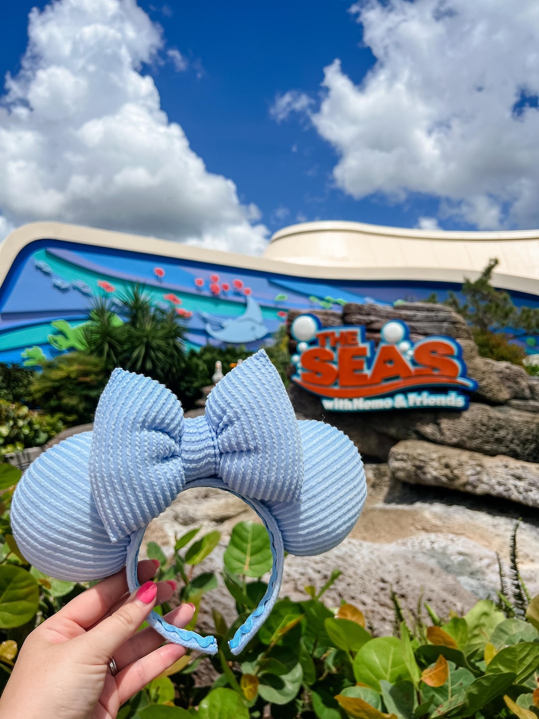Blue Ribbed Mouse Ears - Etsy