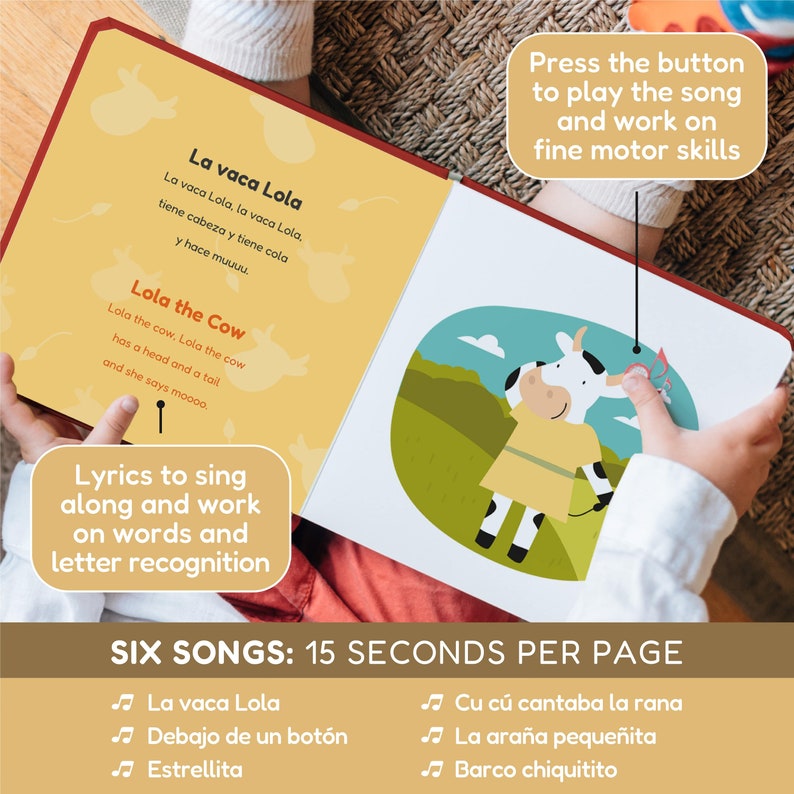 Spanish Nursery Rhymes La Vaca Lola - Etsy