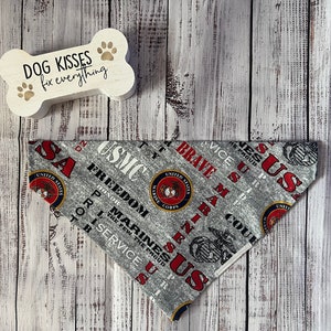 Puppy Dog Bandana US Marine Corps USMC Personalized Tie - Etsy