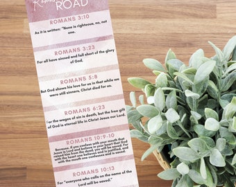 Roman's Road Printable Bookmark. Bright. ESV - Etsy