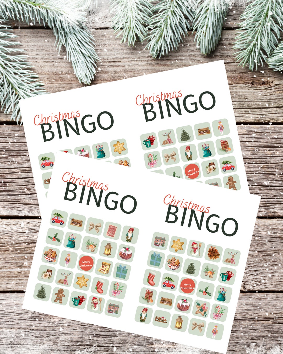 Christmas Bingo Board Digital Print - Etsy