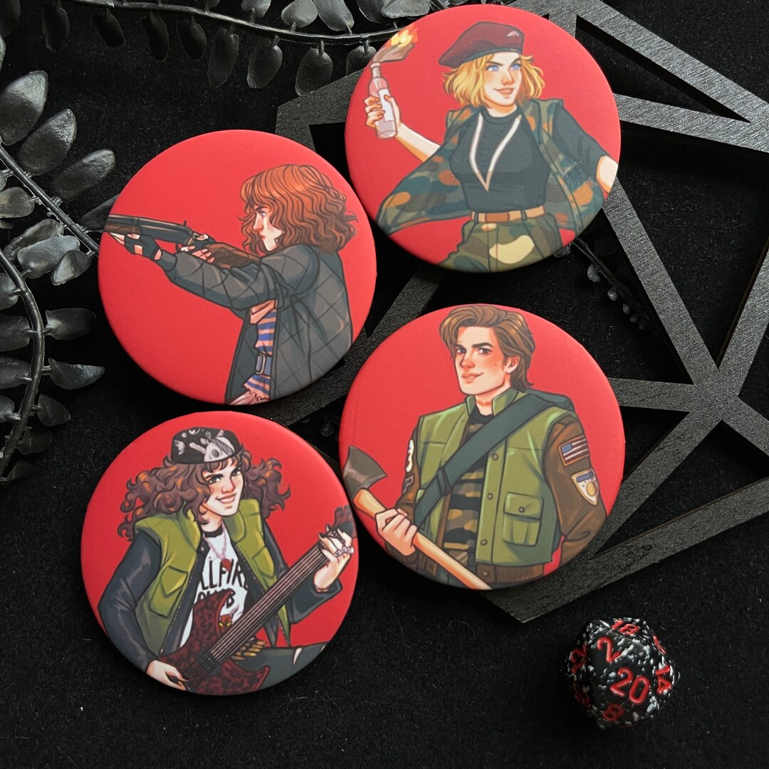 Stranger Things 2.25 Matte Buttons - Etsy