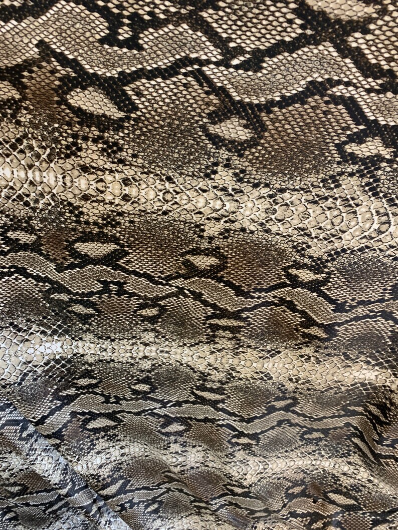 Brown Snake Print on a Thin Poly Spandex Fabric Sold by the - Etsy