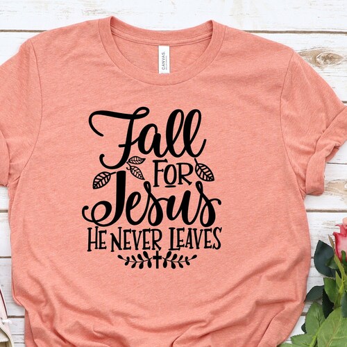 Fall for Jesus He Never Leaves Bleached Graphic Sweatshirt - Etsy