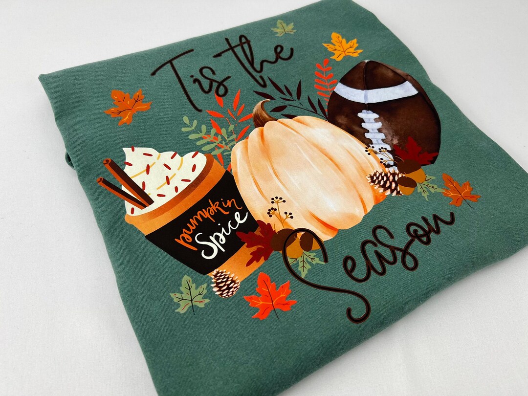 Comfort Colors® Tis the Season Football Shirt, Fall Shirt, Pumpkin ...