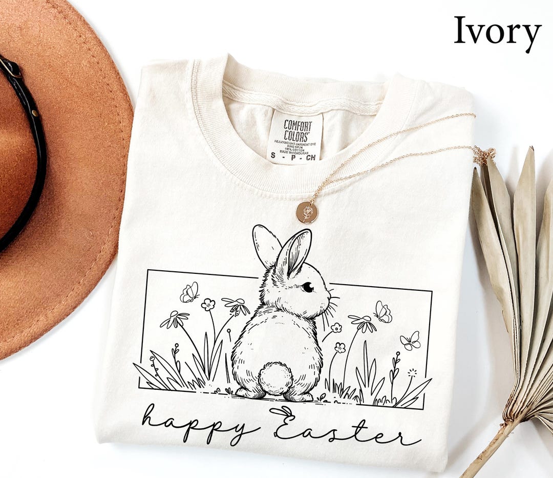 Comfort Colors® Happy Easter Bunny Shirt, Happy Easter Shirt, Funny ...