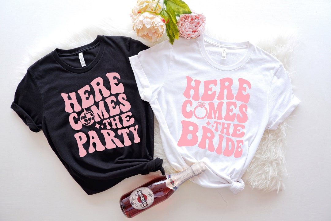Retro Disco Bachelorette Party Shirts, Bridesmaid Group Shirt, Here ...