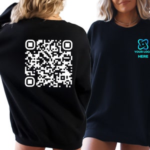 Custom Logo Sweatshirt, QR Code Shirt, Personalized Company Logo Shirt ...