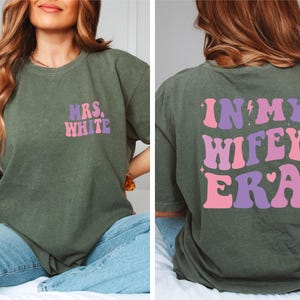 Comfort Colors® in My Wifey Era Shirt, Custom Wifey Shirt, Wedding Gifts, Engagement Gift, Bride ...