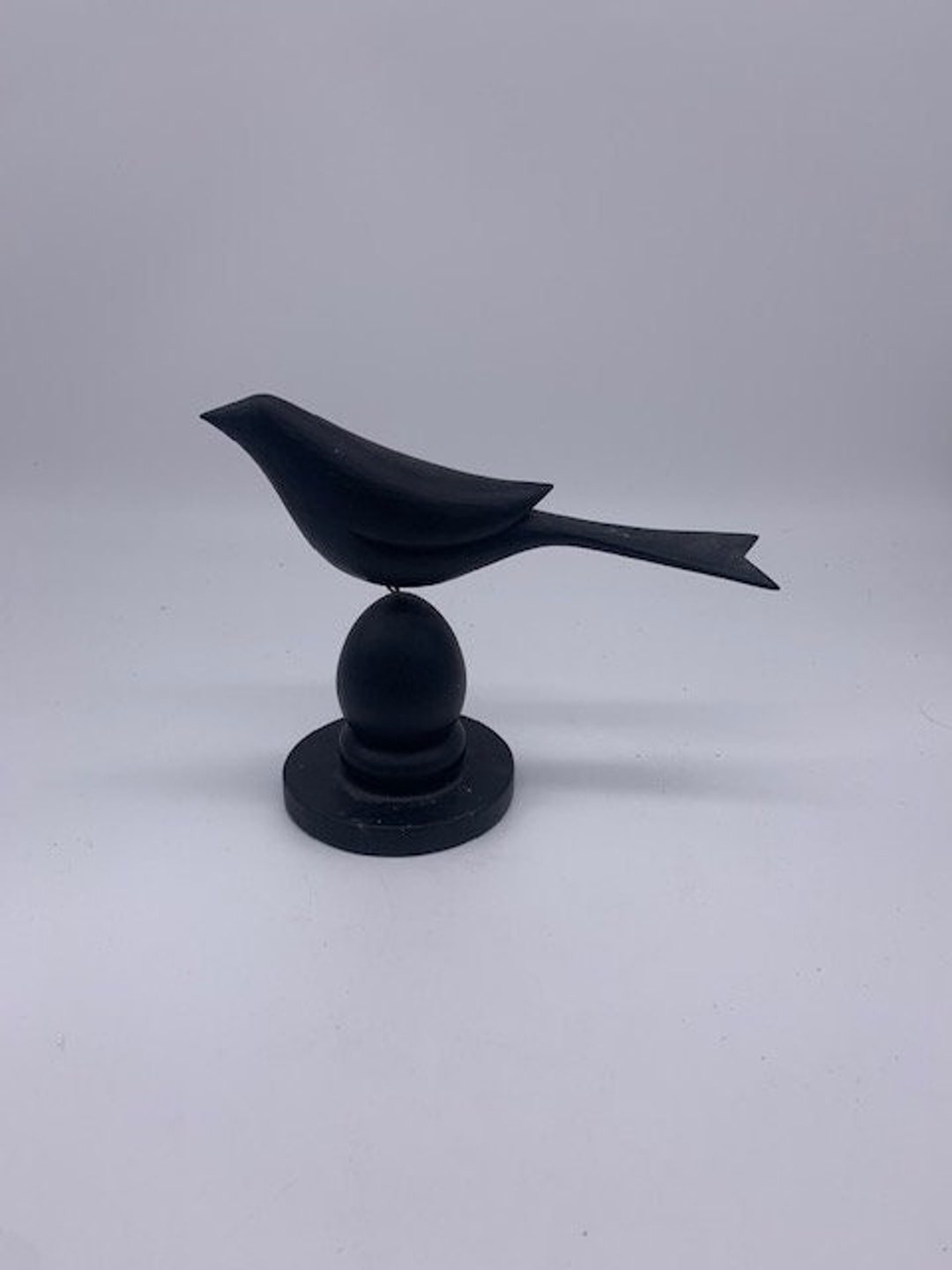 Carlton Crow Wood Carving on Stand - Etsy