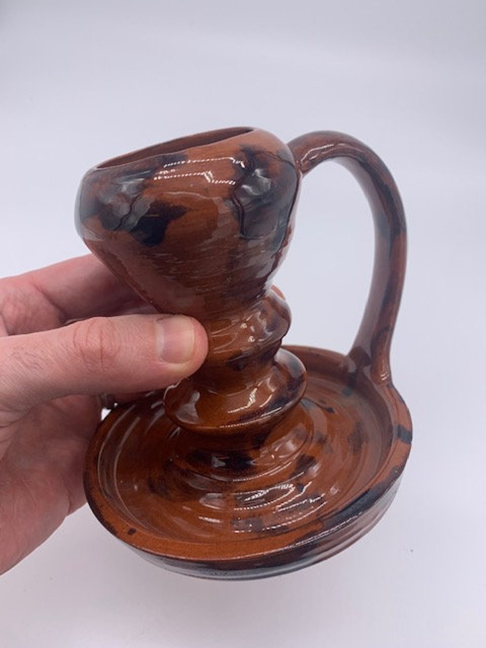 Breininger Pottery Redware Fat Lamp - Etsy