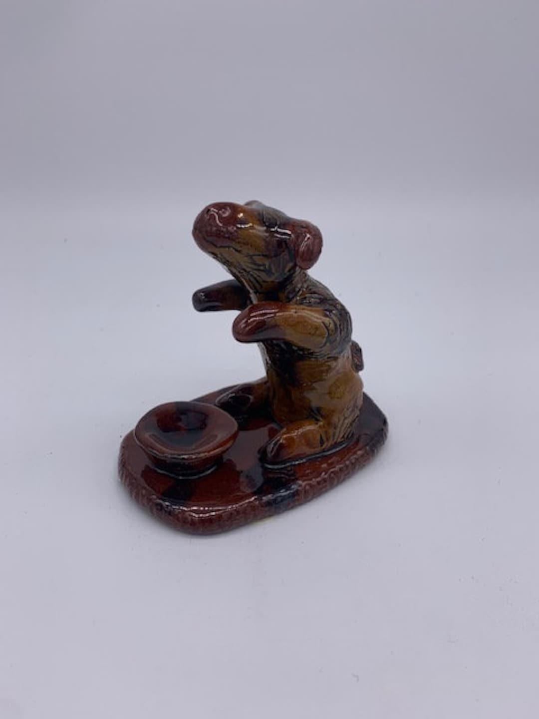 Breininger Pottery Redware Figural Dog - Etsy