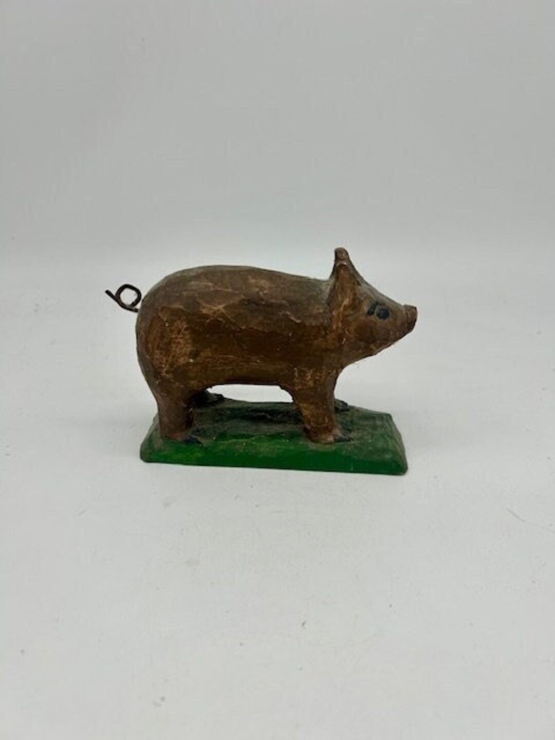 Folk Art Wood Carving of Pig - Etsy
