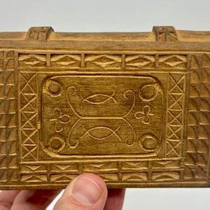 Antique Folk Art Carved Wooden Book - Etsy