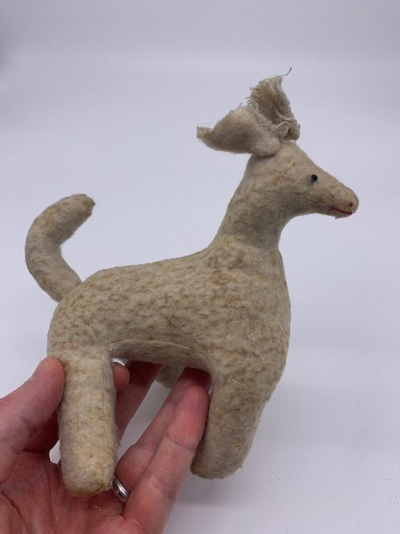 Antique Amish Felt Dog Figure - Etsy