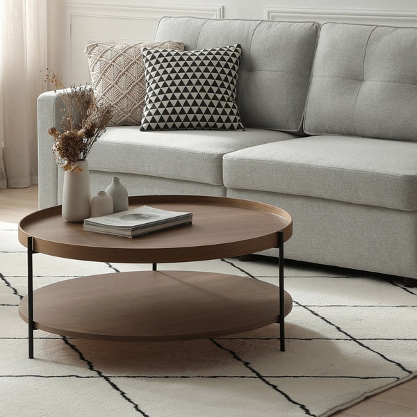 Round Coffee Table With Storage - Etsy
